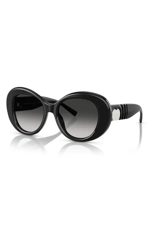 Tiffany & Co. 52mm Gradient Round Sunglasses - Black