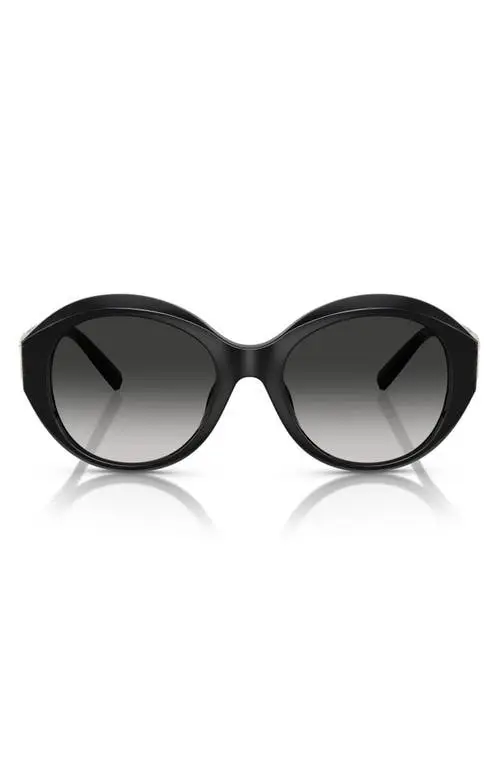 Tiffany & Co. 53mm Gradient Round Sunglasses - Black