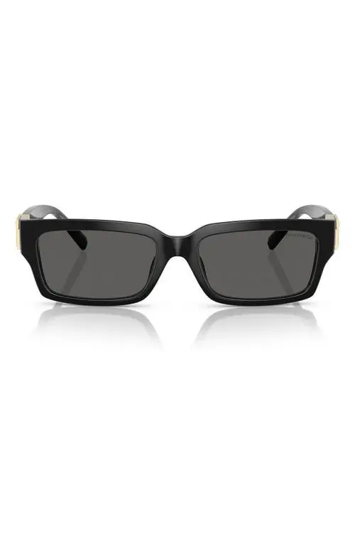 Tiffany & Co. 56mm Rectangular Sunglasses - Black