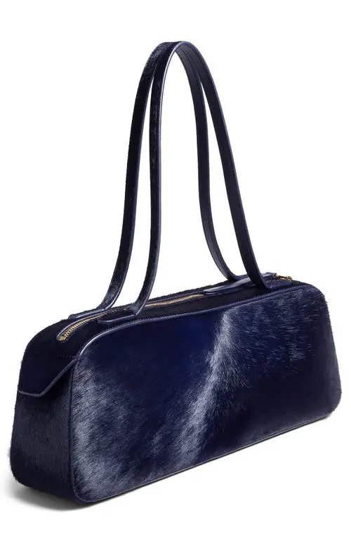 Khaite Simona Calf Hair Shoulder Bag - Midnight Navy