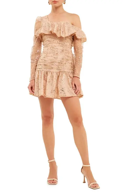 Endless Rose Sequin One-shoulder Mini Dress