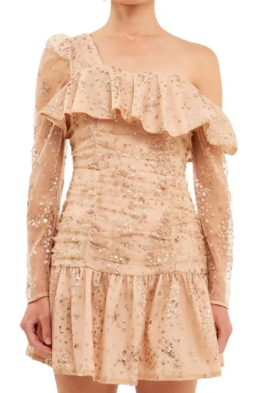 Endless Rose Sequin One-shoulder Mini Dress