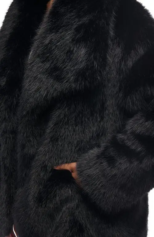 AZALEA WANG Old Hollywood Faux Fur Jacket