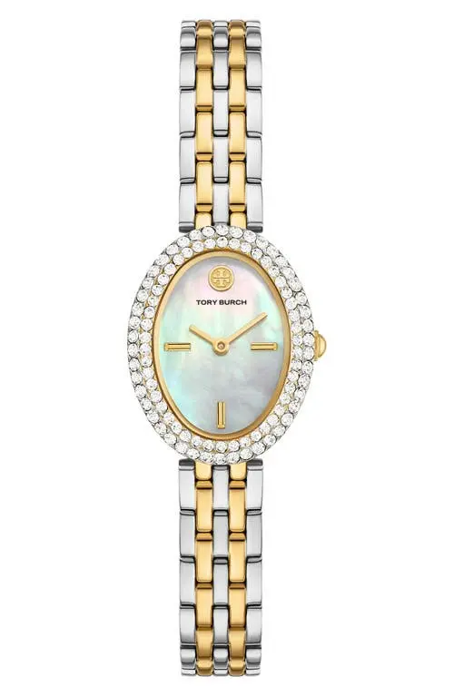 Tory Burch The Oval Two-tone Bracelet Watch - Two Tone