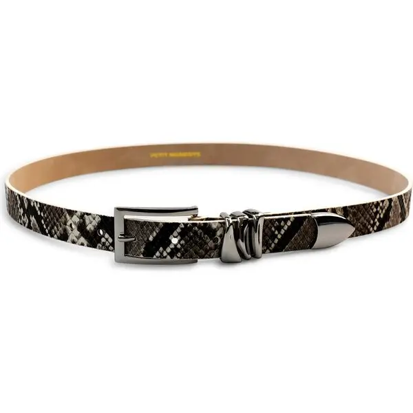 PETIT MOMENTS Faux-leather Belt - Snake/silver