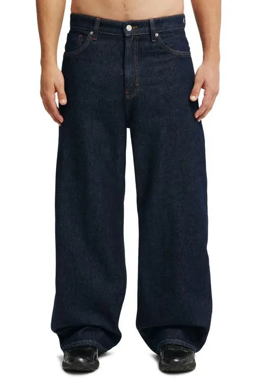 COTTON ON Super Baggy Wide Leg Cargo Jeans - Shutter Blue