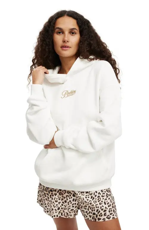 COTTON ON Graphic Fleece Hoodie - Beckley House White