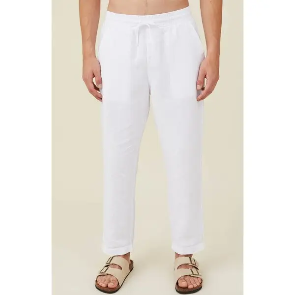 COTTON ON Linen Relaxed Fit Pant - White
