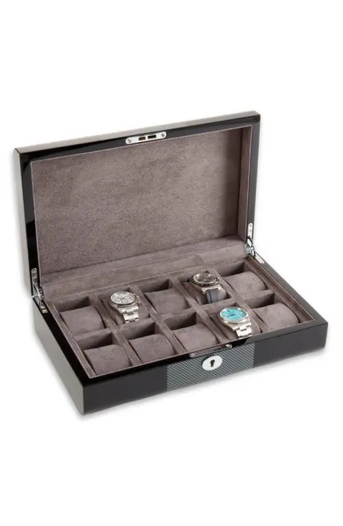 BEY-BERK Wooden Watch Case With Lock
