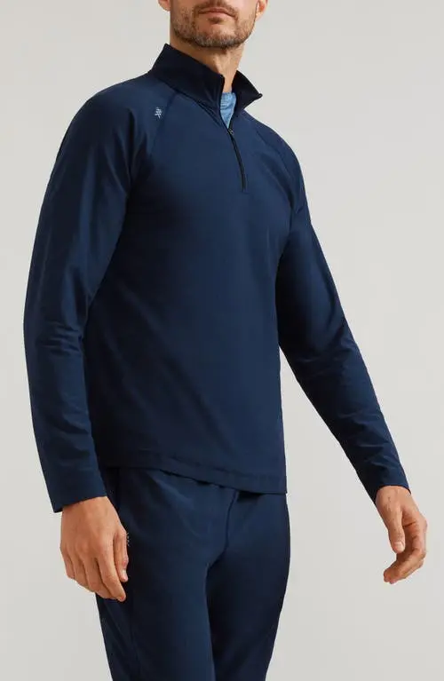 RHONE Atmosphere Midweight Quarter Zip Pullover - Navy