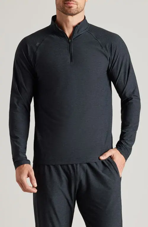 RHONE Atmosphere Midweight Quarter Zip Pullover - True Black