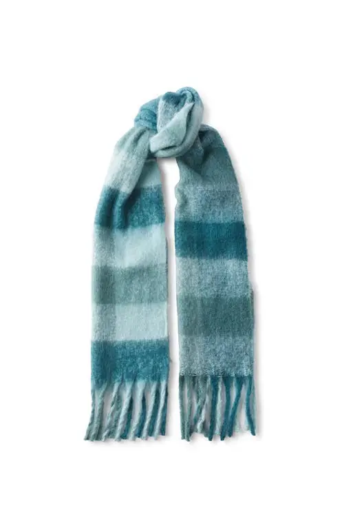 COTTON ON Wide Scarf - Pineneedle Blue Multi Check