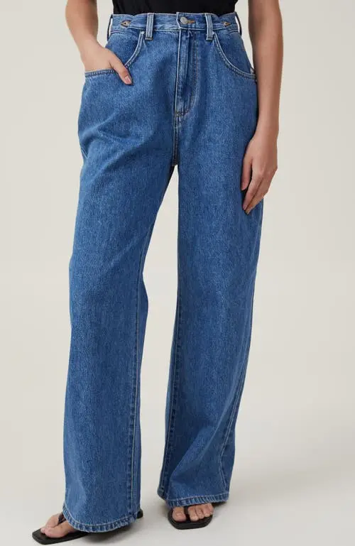COTTON ON Adjustable Wide Leg Jeans - Sea Blue