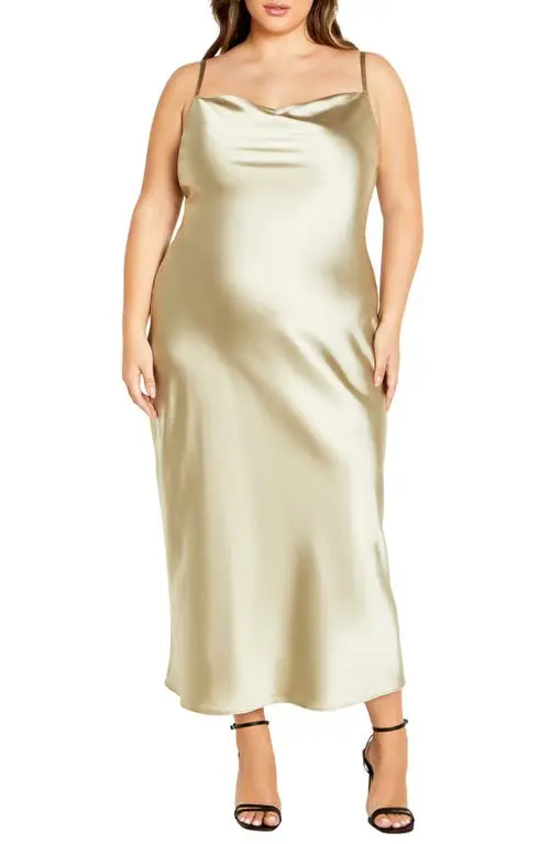 City Chic Selena Satin Slipdress In Winter Pear - 50% Off | Editorialist