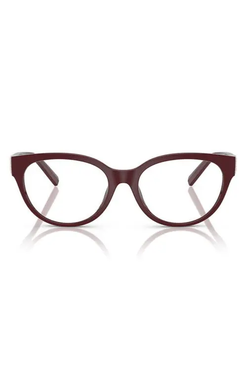 Tiffany & Co. 52mm Cat Eye Eyeglasses - Burgundy