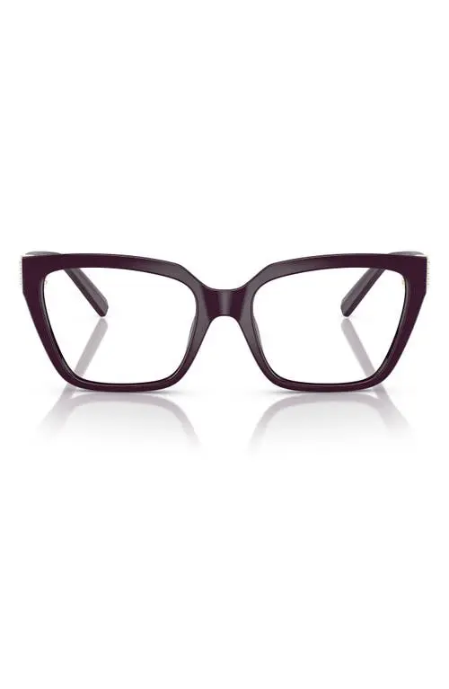Tiffany & Co. 52mm Square Optical Glasses - Burgundy