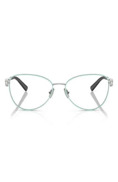 Tiffany & Co. 56mm Pilot Eyeglasses - Blue Silver