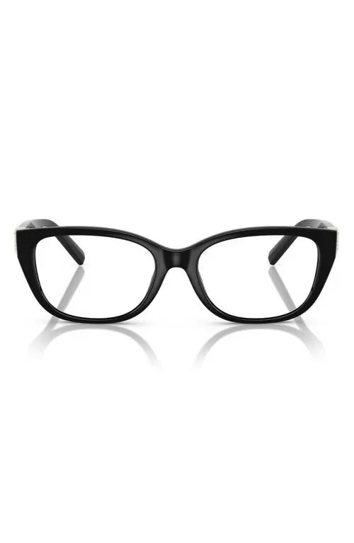 Tiffany & Co. 54mm Pillow Optical Eyeglasses - Shiny Black
