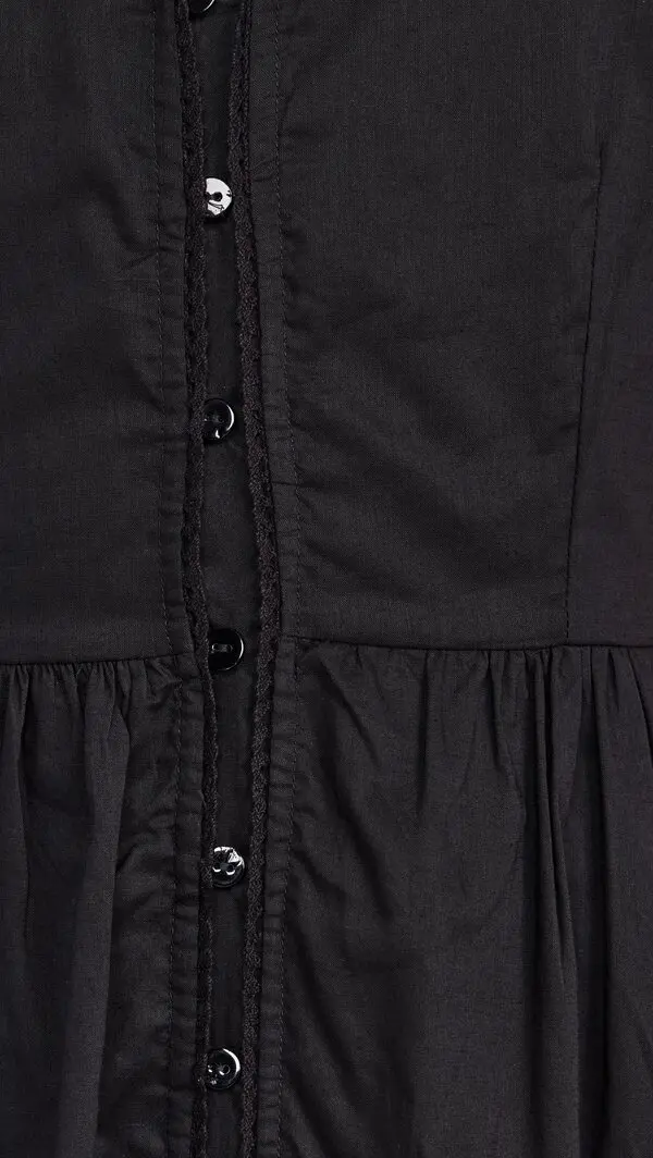 Playa Lucila Button Maxi Dress - Black