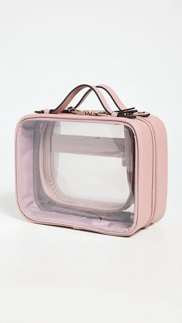 CALPAK Medium Clear Cosmetics Case - Mauve
