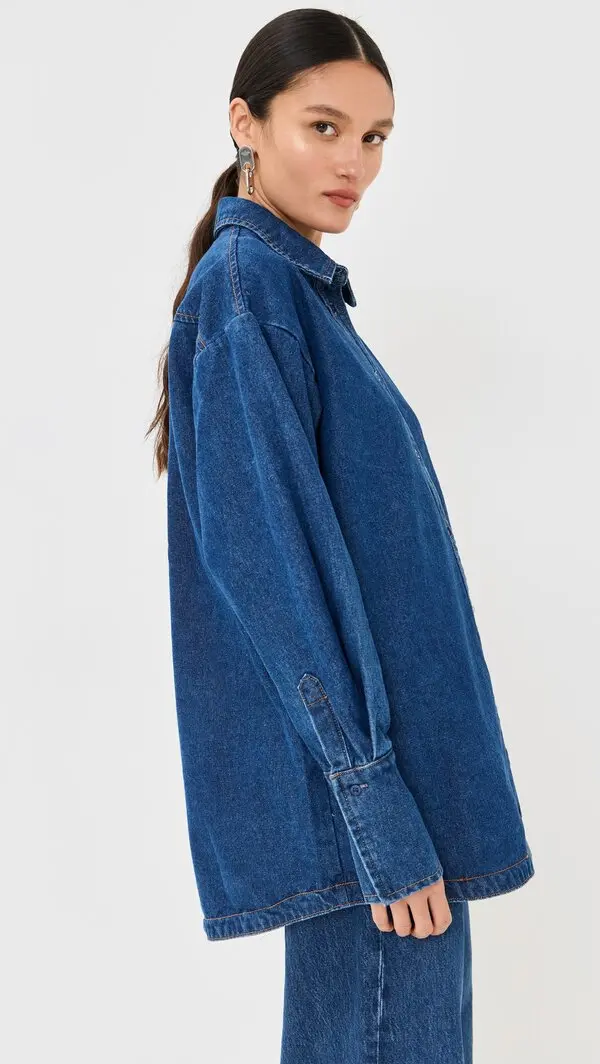 Lioness Off Duty Denim Shirt - Dark Denim