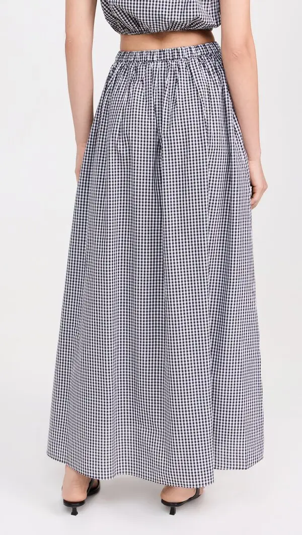 Playa Lucila Maxi Skirt - Black Gingham