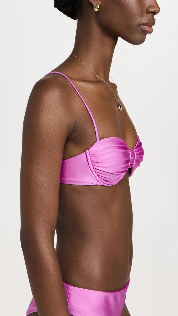 Jade Swim Mia Bikini Top Orchid Sheen 75% Off Editorialist