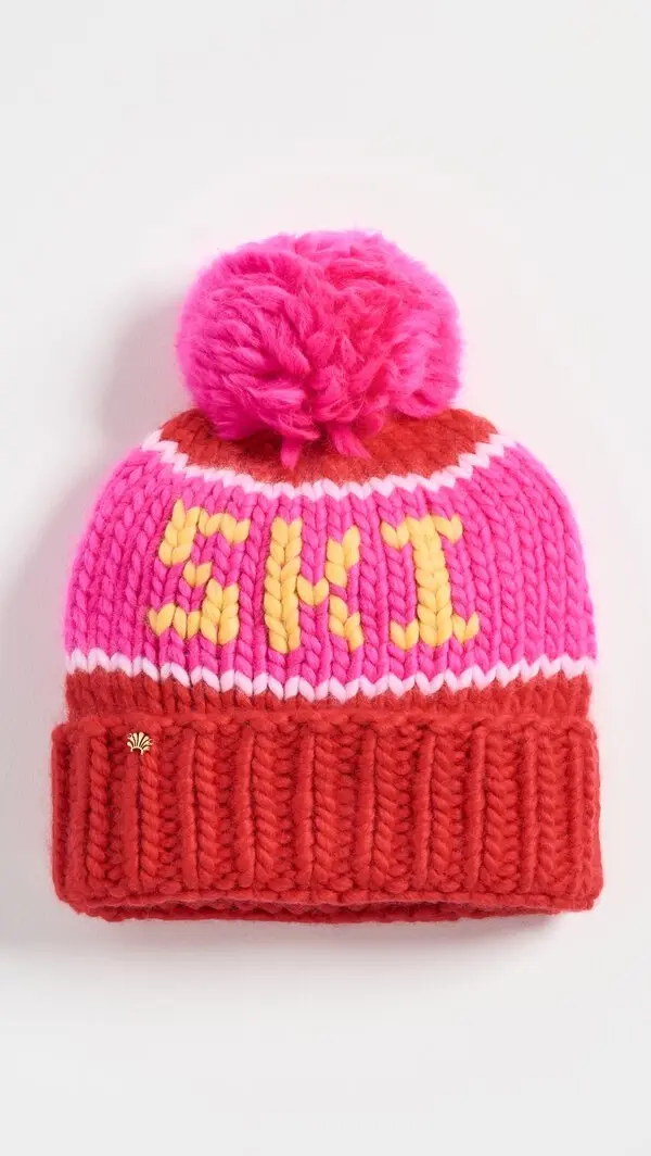 Lele Sadoughi Ski Beanie - Red Hot