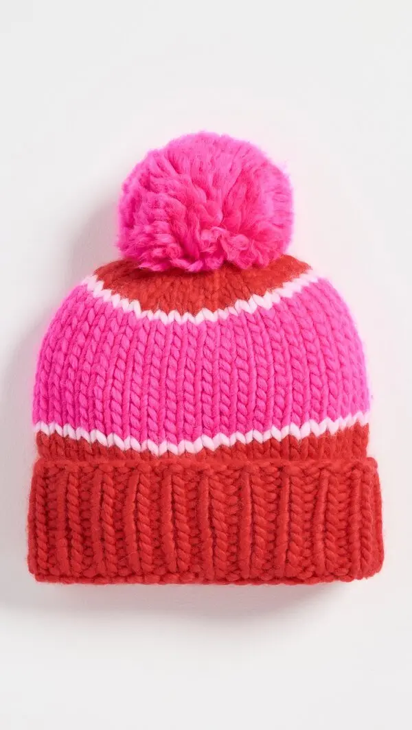 Lele Sadoughi Ski Beanie - Red Hot