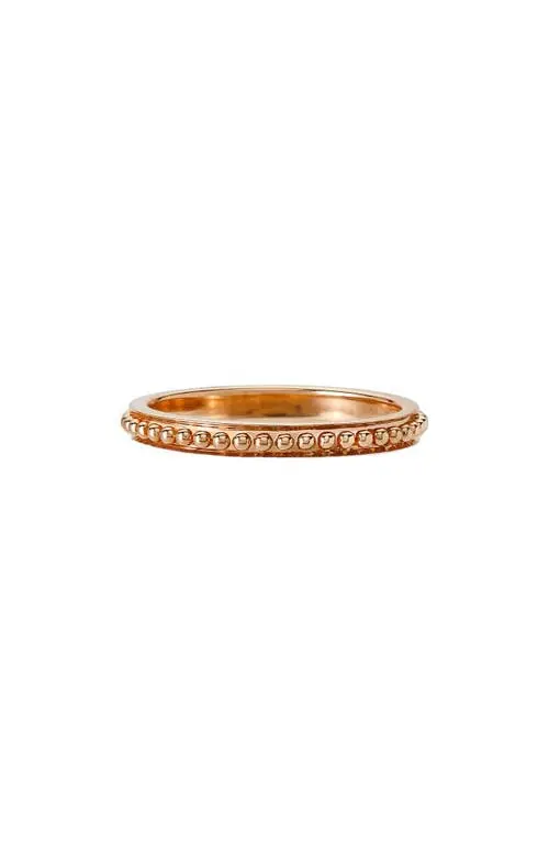 Sethi Couture Channel Bead Band Ring - Rose Gold