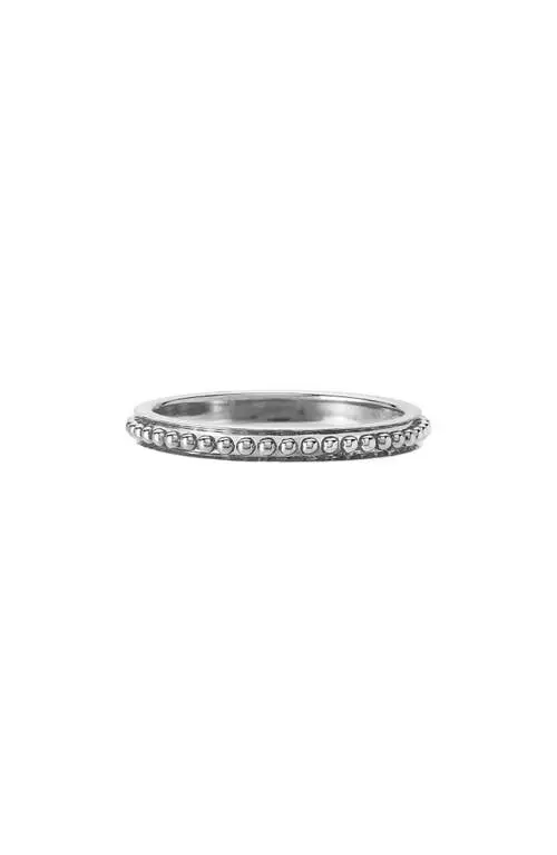 Sethi Couture Channel Bead Band Ring - White Gold