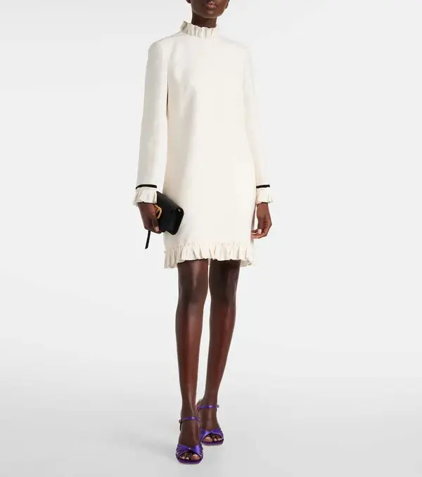 Valentino Garavani Crepe Couture Minidress - White