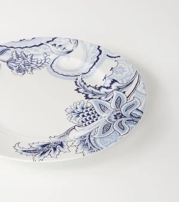 Etro Bloom Set Of 2 Porcelain Charger Plates - Blue