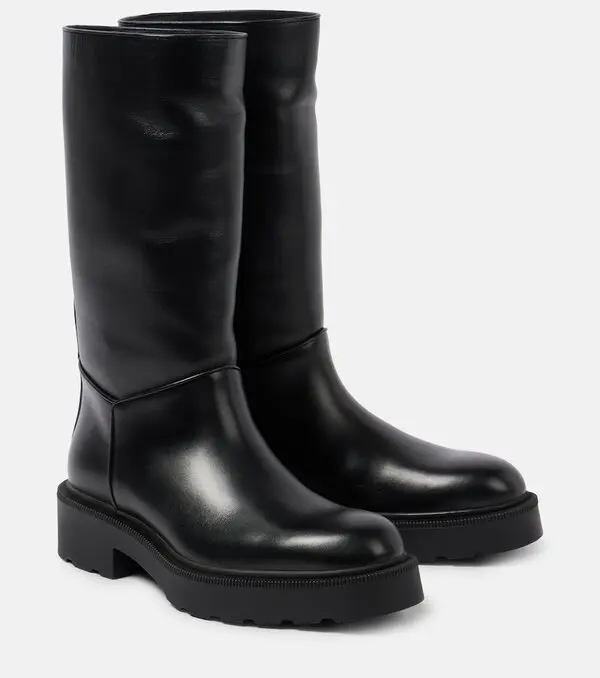 THE ROW Nobilis Tr Leather Boots - Black