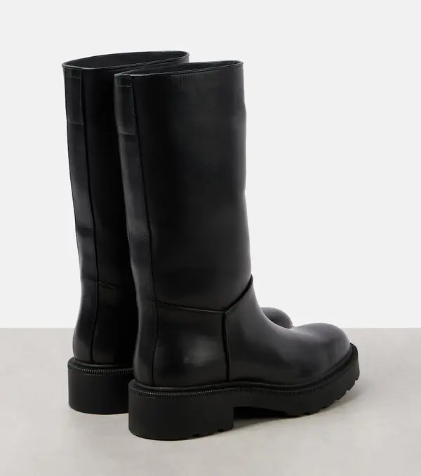 THE ROW Nobilis Tr Leather Boots - Black