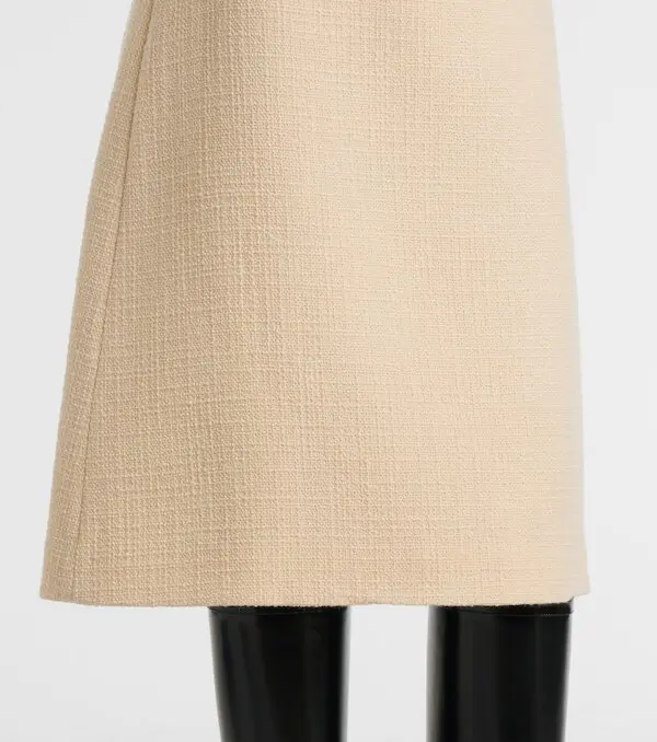 Valentino Garavani Mossi Wool-blend Tweed Midi Skirt