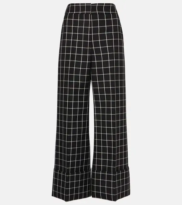 Valentino Garavani Mossi Virgin Wool Wide-leg Pants