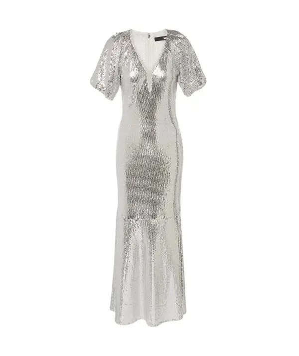 Remain Birger Christensen Sequin Midi Dress - Silver - 20% Off |  Editorialist