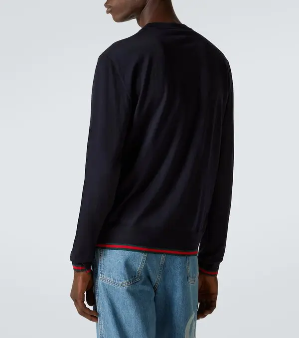 Gucci Web Wool Sweater - Blue