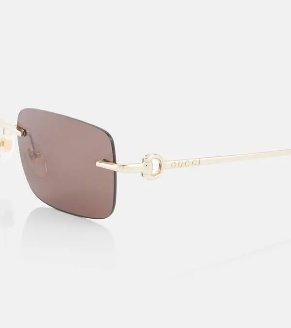 Gucci Horsebit Rectangle Sunglasses