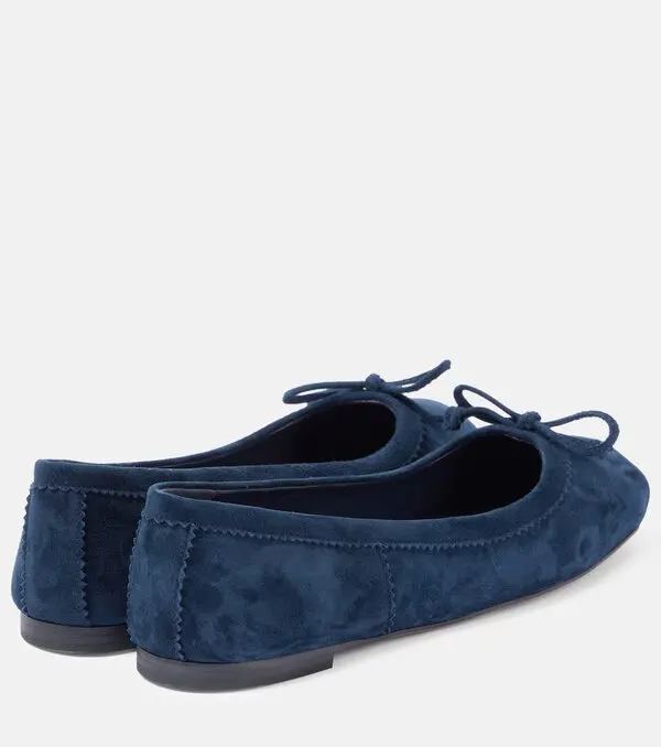 CHRISTIAN LOUBOUTIN Mamadrague Suede Ballet Flats - Blue