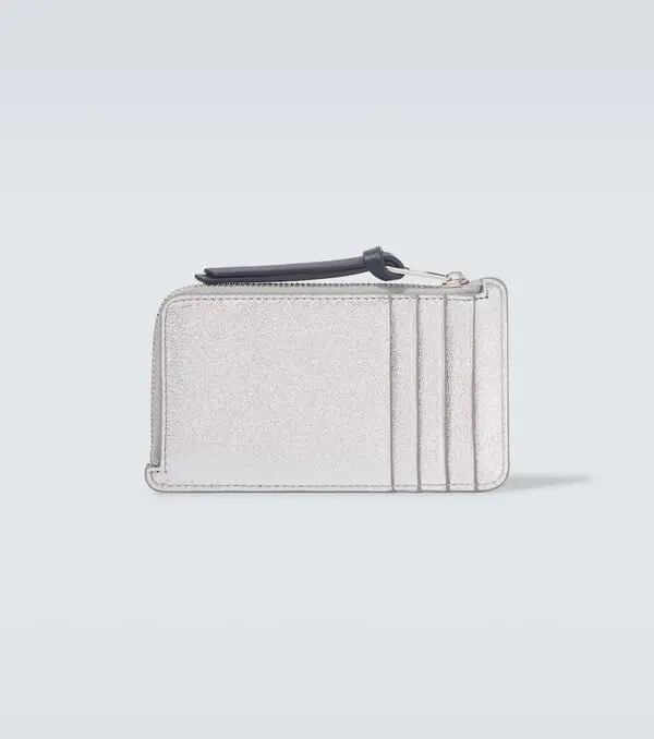 Loewe X Suna Fujita Bunnies Leather Card Case - Silver | Editorialist