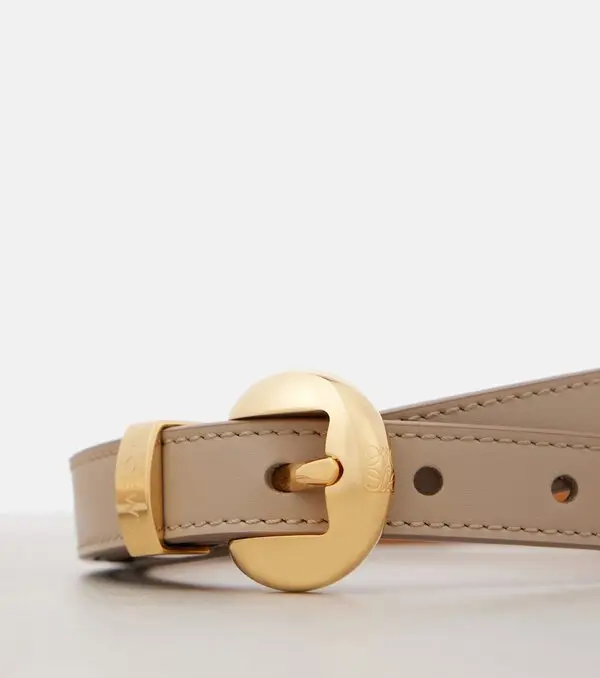 Loewe Pebble Leather Belt - Beige