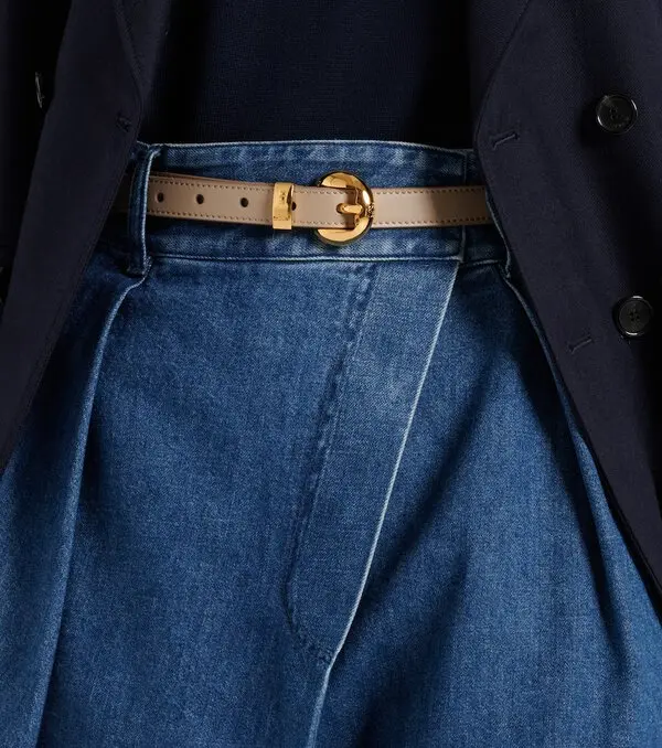 Loewe Pebble Leather Belt - Beige