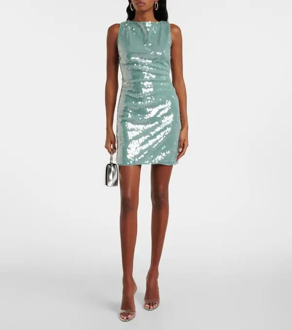 Staud Eton Sequined Mini Dress