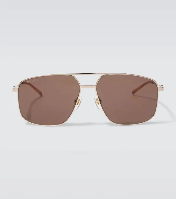 Gucci Web Square Sunglasses - Gold