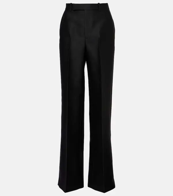 Gucci Wool And Silk Gabardine Straight Pants