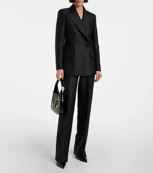 Gucci Wool And Silk Gabardine Straight Pants