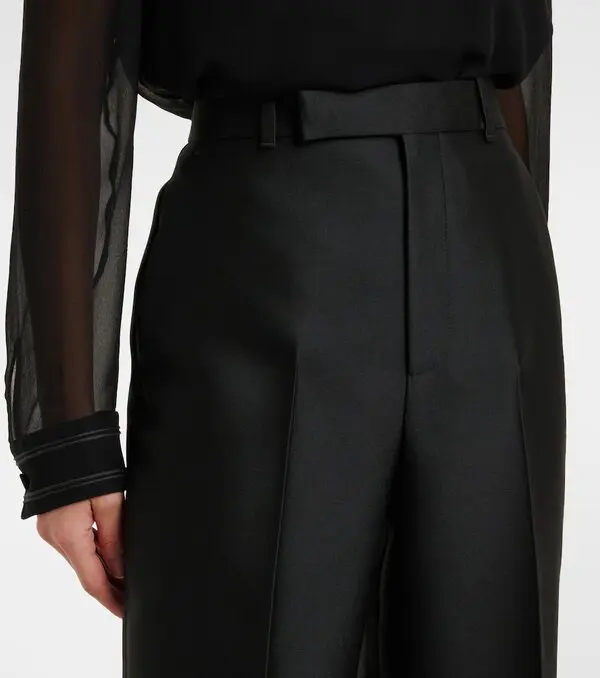 Gucci Wool And Silk Gabardine Straight Pants