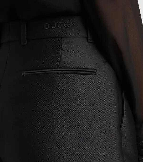 Gucci Wool And Silk Gabardine Straight Pants